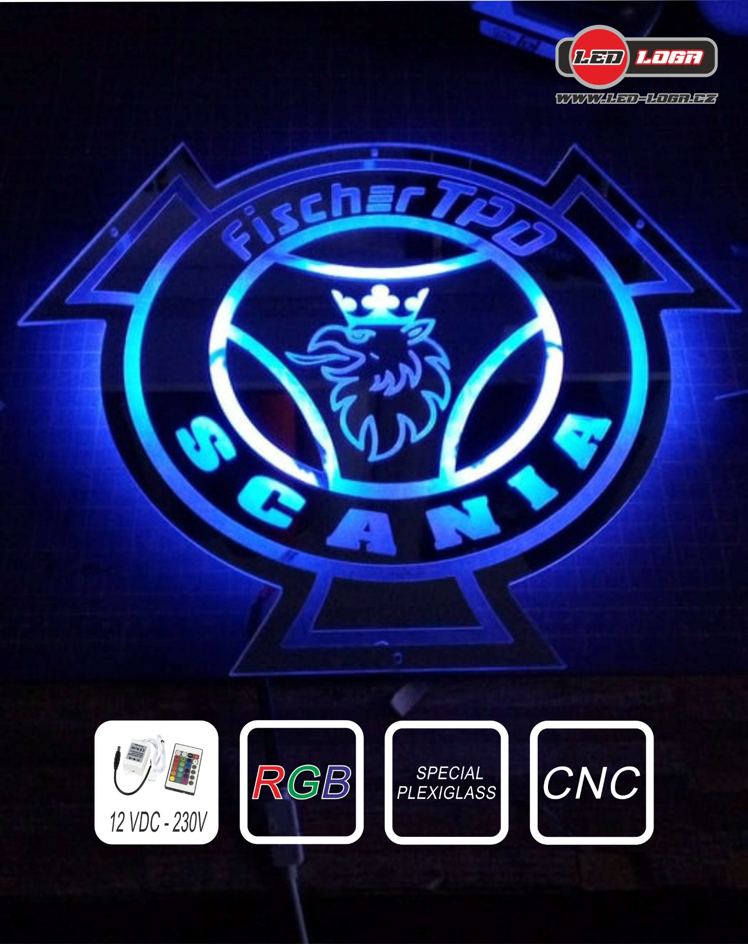 Zrcadlové světelné led loga :: led-loga